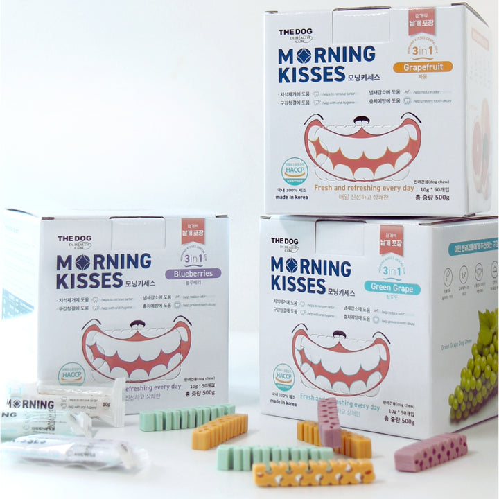 ขนมขัดฟันสำหรับสุนัข Morning Kissess Dental Gum (แบบกล่องบรรจุ 50ชิ้นต ...